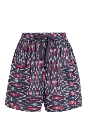 MARANT ETOILE Ledoria Printed Cotton-voile Shorts - Midnight Blue