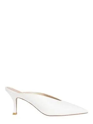 STUART WEITZMAN Lulah Leather Mules - White