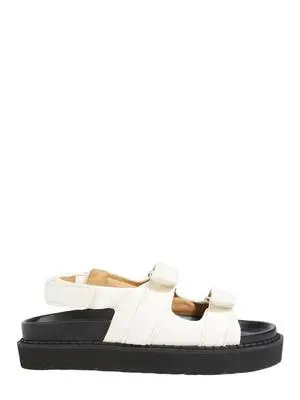 Isabel Marant Madee Leather Slingback Sandals - White