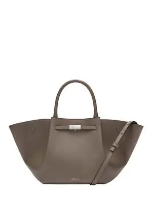 DEMELLIER The New York Satchel - Dark Taupe Small Grain