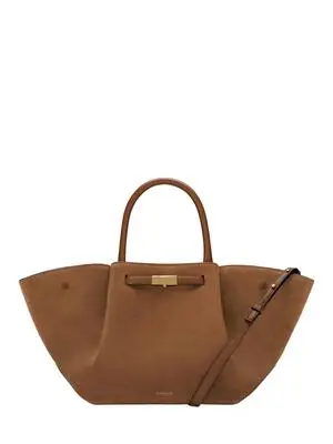 DEMELLIER The New York Satchel - Deep Tan Suede & Tan Smooth