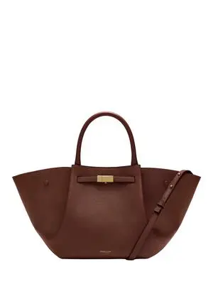 DEMELLIER The Midi New York Satchel Warm Brown Small Grain