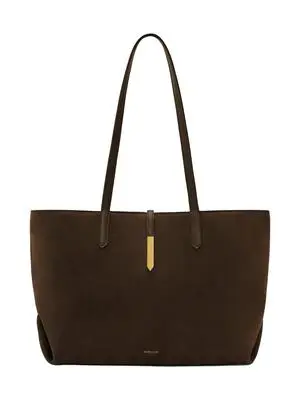 DEMELLIER The Tokyo Tote - Mocha Suede & Mocha Smooth