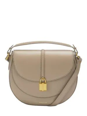 DEMELLIER The Siena Saddle Bag - Light Taupe Small Grain