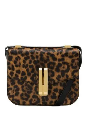 DEMELLIER The Vancouver Leopard-effect Calf Hair & Black Smooth