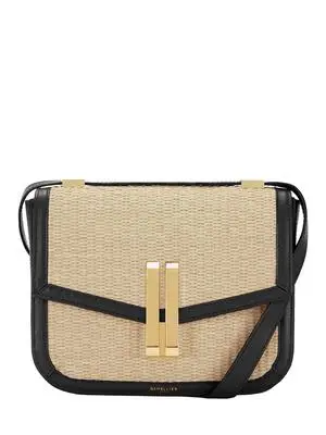 DEMELLIER The Vancouver Natural Raffia Black Smooth