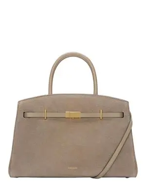DEMELLIER The Hudson Bag - Light Taupe Suede