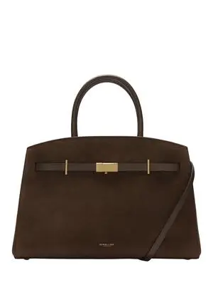 DEMELLIER The Hudson Bag - Mocha Suede & Mocha Smooth