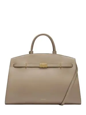 DEMELLIER The Hudson Bag Light Taupe Small Grain