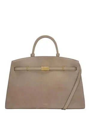 DEMELLIER The Hudson Bag Light Taupe Suede