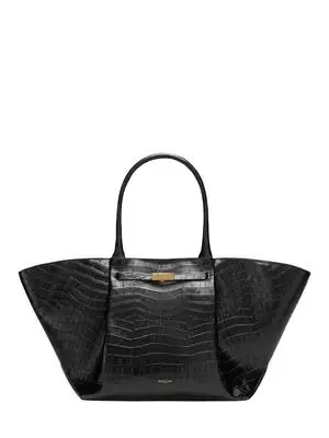 DEMELLIER The New York Tote Bag - Black Croc-effect