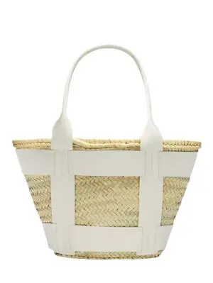 DEMELLIER The Santorini Basket - Natural Basket Off-white Smooth