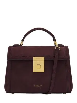 DEMELLIER The Paris Top Handle Bag Burgundy Suede
