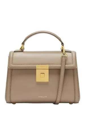 DEMELLIER The Paris Top Handle Bag Dark Sand Smooth