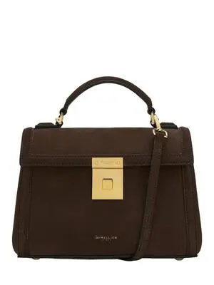 DEMELLIER The Paris Top Handle Bag Mocha Suede