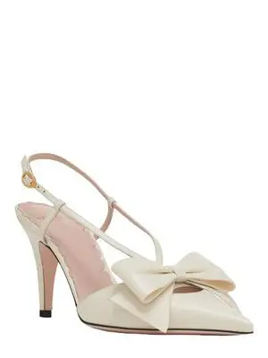 Valentino Garavani Bowow Slingback Pumps - Ivory
