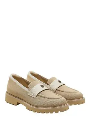 Vivaia Round-toe Platform Loafers - Nude Peach Ivory