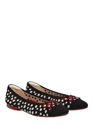 Vivaia Almond-toe Bow Flats - Abstract Dots