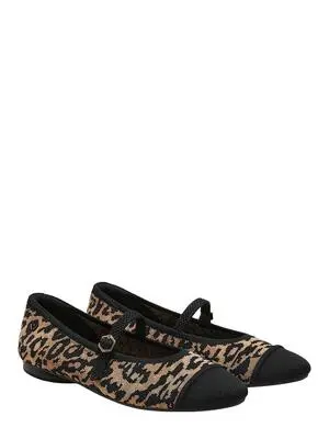 Vivaia Almond-Toe Mary Jane With AdaptAll Strap™ Mini Leopard