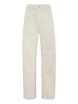 Brunello Cucinelli Curved Trousers - Neutrals