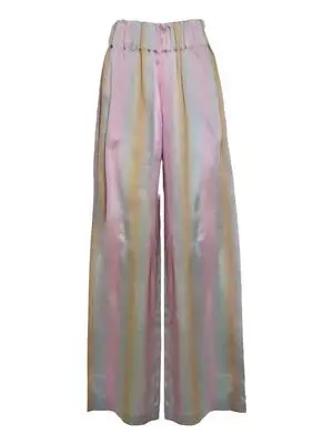 Aspesi Striped Wide-leg Trousers - Pink