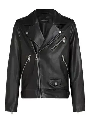 KARL LAGERFELD Essential Leather Jacket