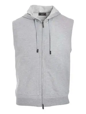 Peserico Sleeveless Hoodie - Grey