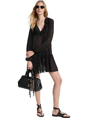 Michael Kors Ruffled Mini Dress - Black