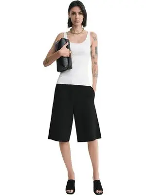 TOTEME Knee-length Knit Shorts - Black