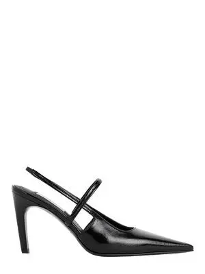 TOTEME Naplack Stiletto Slingbacks - Black