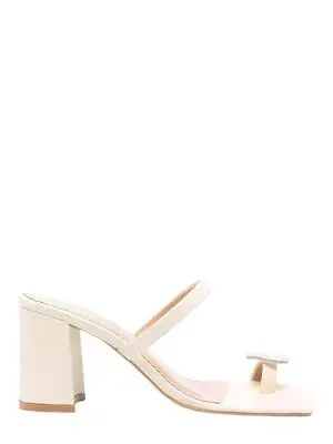 VANINA 70mm Reine De Coeur Mules - Neutrals