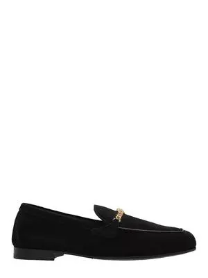 Versace Medusa Suede Loafers - Black