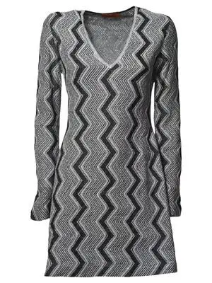 Missoni Zigzag Mini Dress - Grey