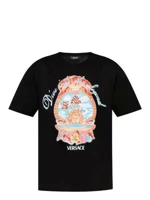 Versace Dive In Crest T-shirt - Black