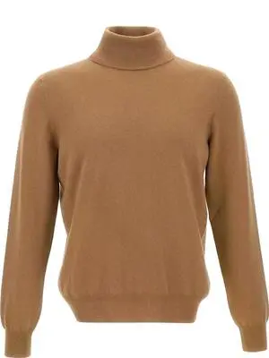GRAN SASSO Cashmere Roll Neck Sweater - Brown