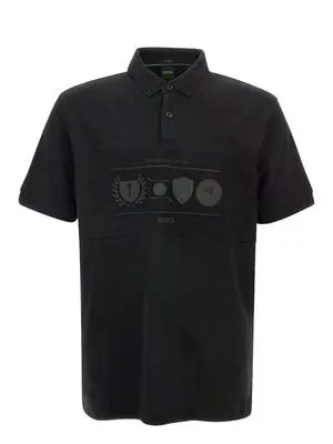 BOSS Percy Heritage Polo Shirt - Black