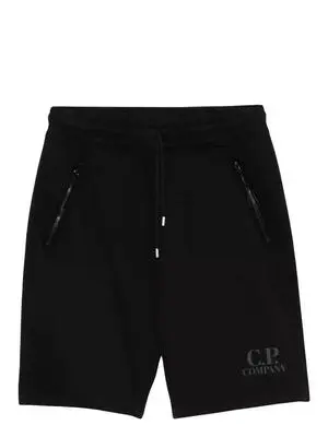 C.P. COMPANY Cotton Fleece Shorts - Blue