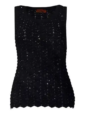 Missoni Sequin-embellished Tank Top - Black