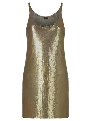 Rabanne Chainmail-embellished Mini Dress - Gold