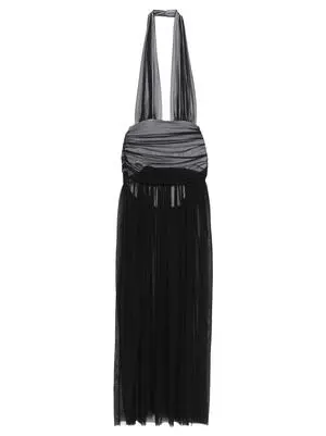 Norma Kamali Halter Shirred Gown - Black