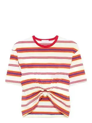 Rabanne Striped T-shirt - White