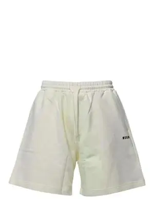 MSGM Cotton Track Shorts - White