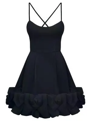 POST MERIDIEM Backless Bustier Mini Dress - Black