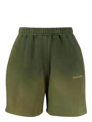 CULTURA Cotton Track Shorts - Green