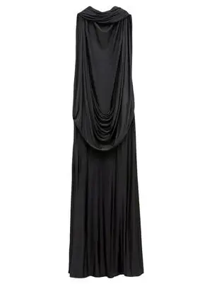 Loewe Anagram Pebble-detail Maxi Dress - Black