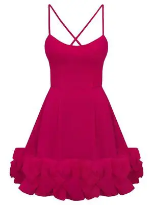 POST MERIDIEM Backless Bustier Mini Dress - Pink