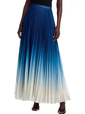 UNGARO Lila Pleated Skirt - Cosmic Blue