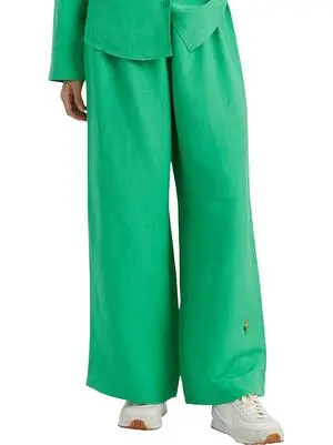 Chinti & Parker Linen-cotton Peanuts Racquet Club Trousers - Green