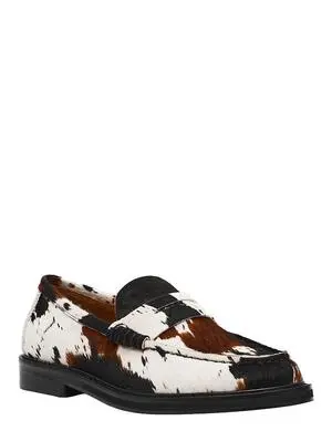 Steve Madden Madison Calf Hair Loafers - Brown Multi
