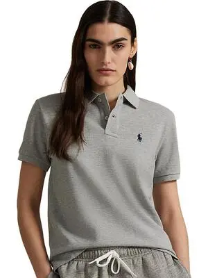 Ralph Lauren Classic Fit Mesh Polo Shirt - Andover Heather